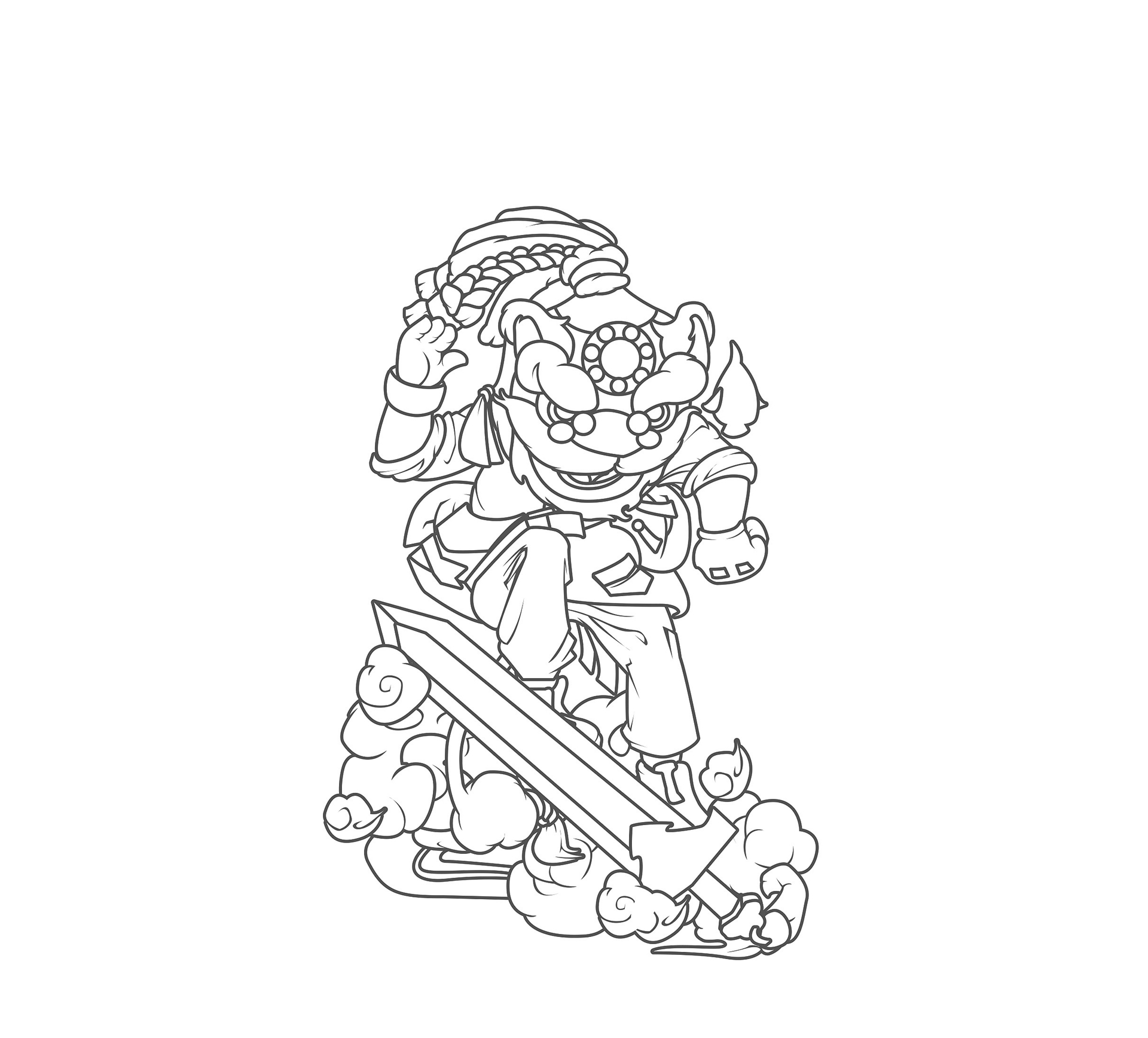 舞狮粉笔画 舞狮简笔画 第2页 大山谷图库