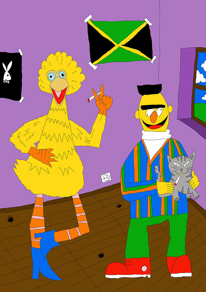 插画家Germes Gang“感知与当代生活创伤相关的一切”-古田路9号-品牌创意/版权保护平台